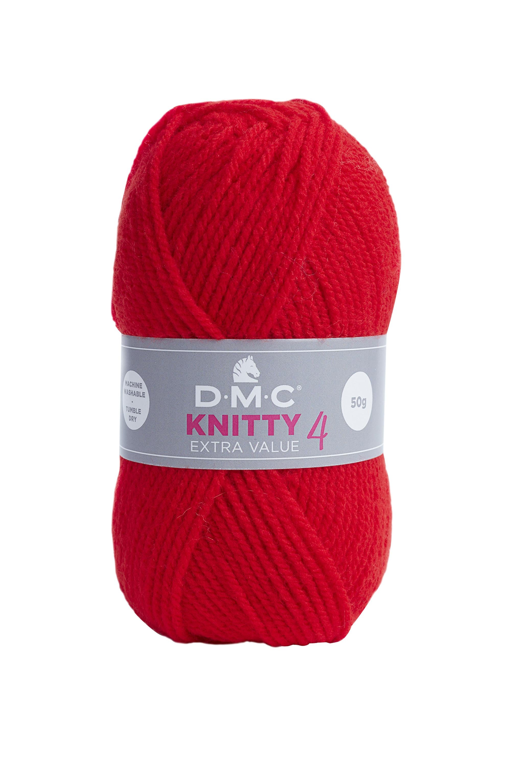 DMC - Knitty 4 - rouge 977 (prix pour 1 pelote) – C'est du Joly