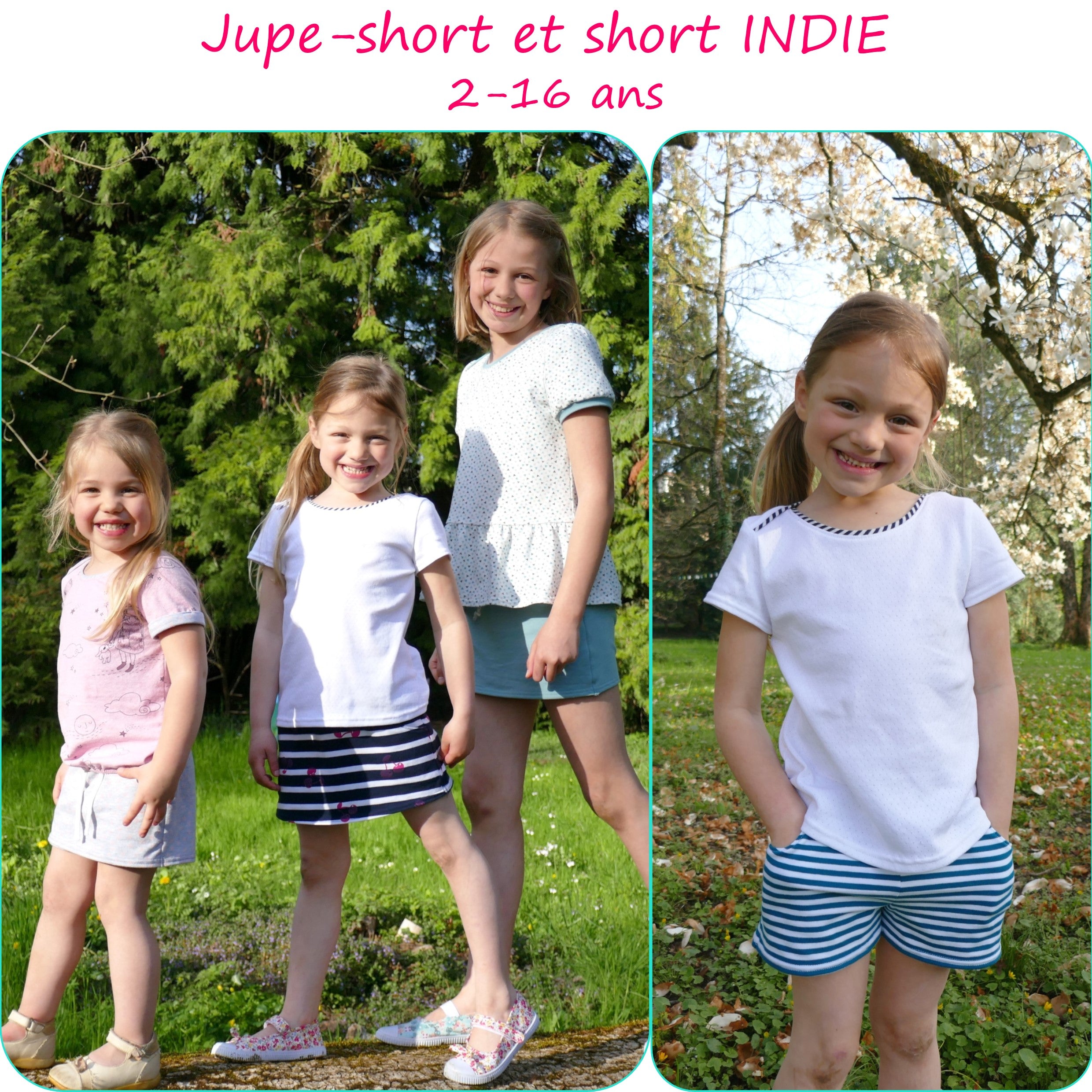 PDF - patron digital de la jupe short et short Indie de Petits D'om du ...