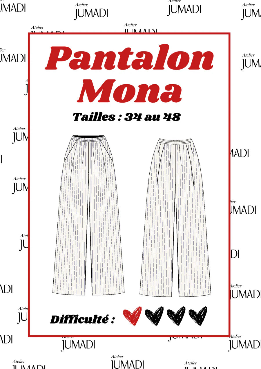 PDF - Patron digital du pantalon Mona de Atelier Jumadi (34 à 48) - fr ...