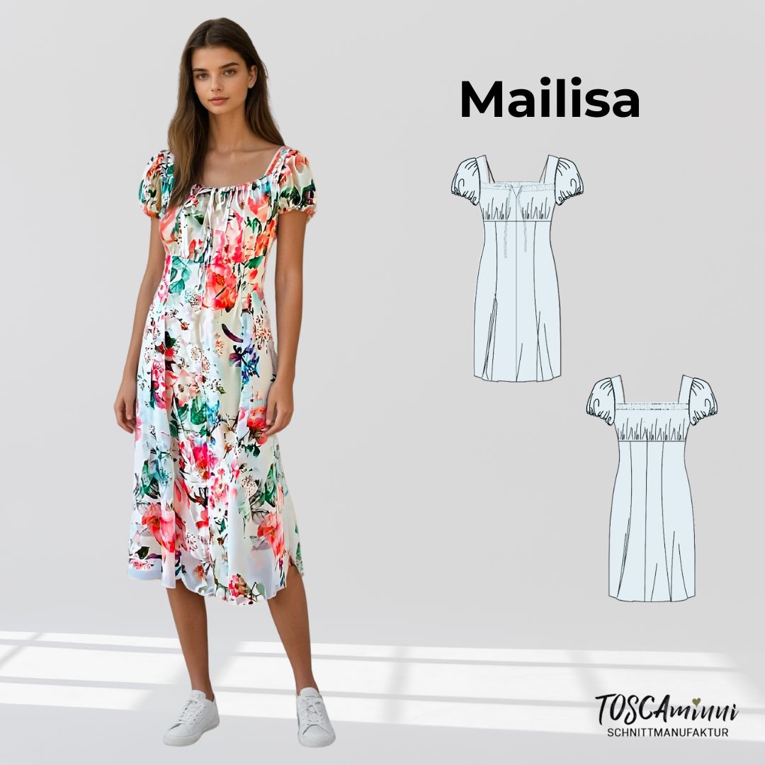 PDF - Patron digital de la robe Mailisa de TOSCAminni du 34 au 54 (fr ...